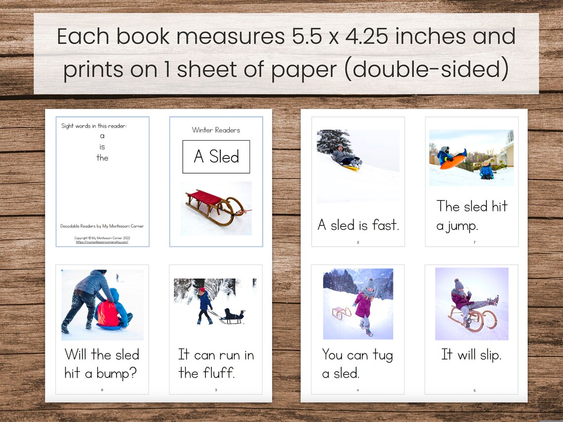 Winter Blue Series Readers (montessori Decodable Books) - Etsy