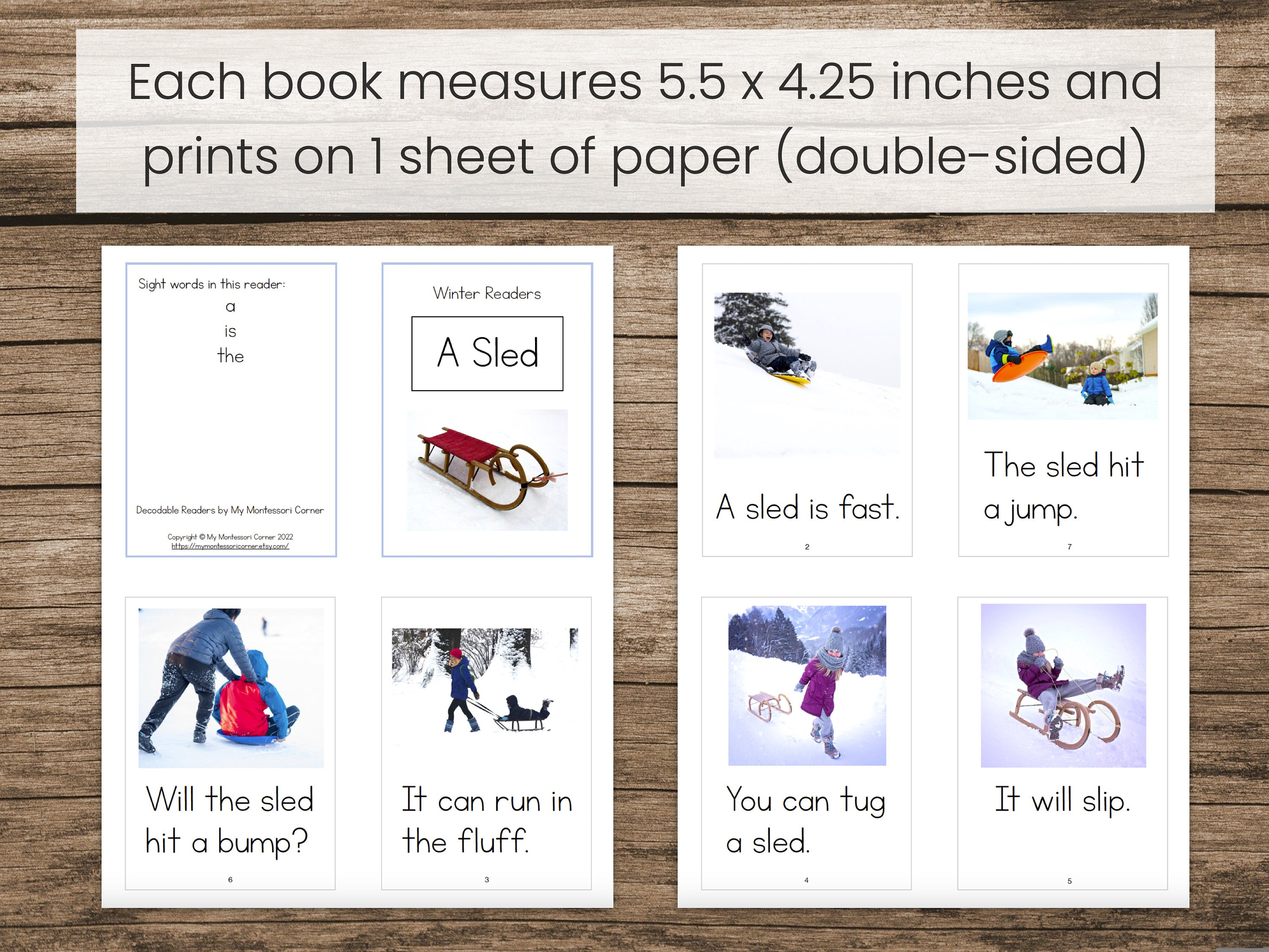 Winter Blue Series Readers (montessori Decodable Books) - Etsy