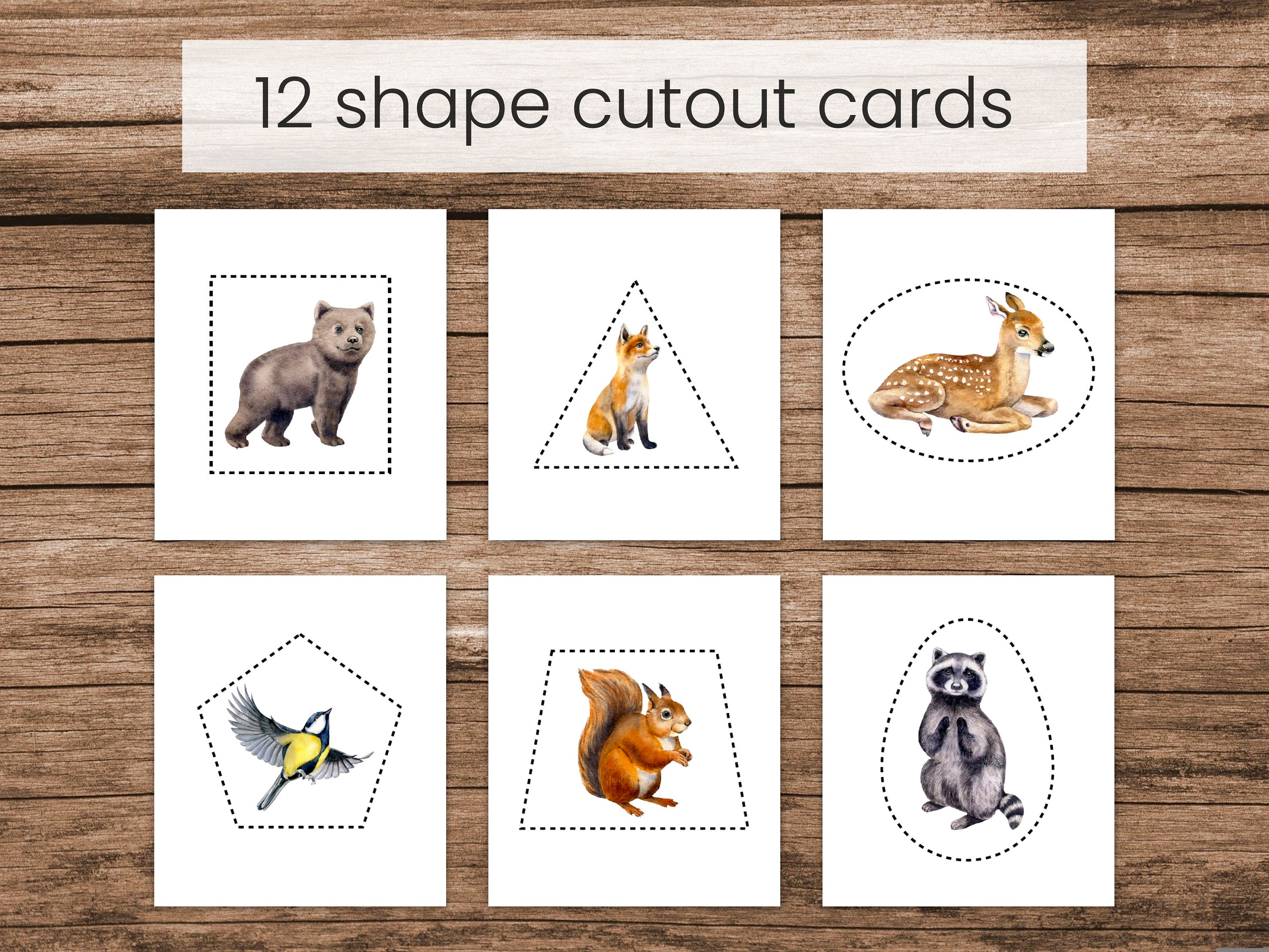 Forest Animals Scissors Strips and Cutting Practice (montessori Fine ...