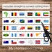 World Flags Scissors Strips and Continent Puzzles, Montessori Preschool ...