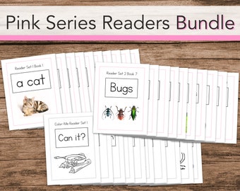 BUNDLE Montessori Pink Series Workbooks Short A E I O U CVC - Etsy