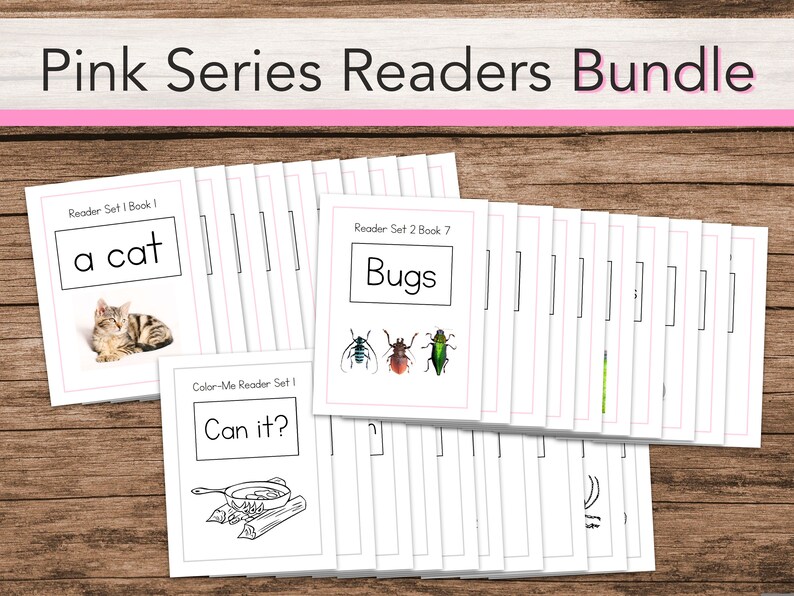 Montessori Pink Series Readers Bundle CVC Decodable Books - Etsy