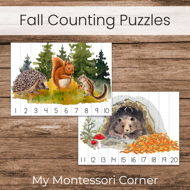 Fall Preschool Activity Bundle, Montessori Autumn Unit Printable ...