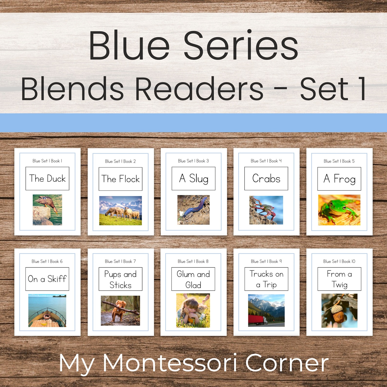 Montessori Blue Series Readers Set 1 (decodable Phonetic Books) - Etsy