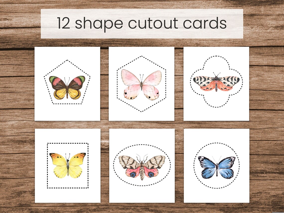 Butterfly Scissors Strips and Puzzles (preschool Fine Motor Cutting ...