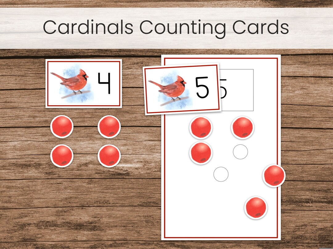 Winter Numbers and Counters Activity - Cardinals Theme - Etsy
