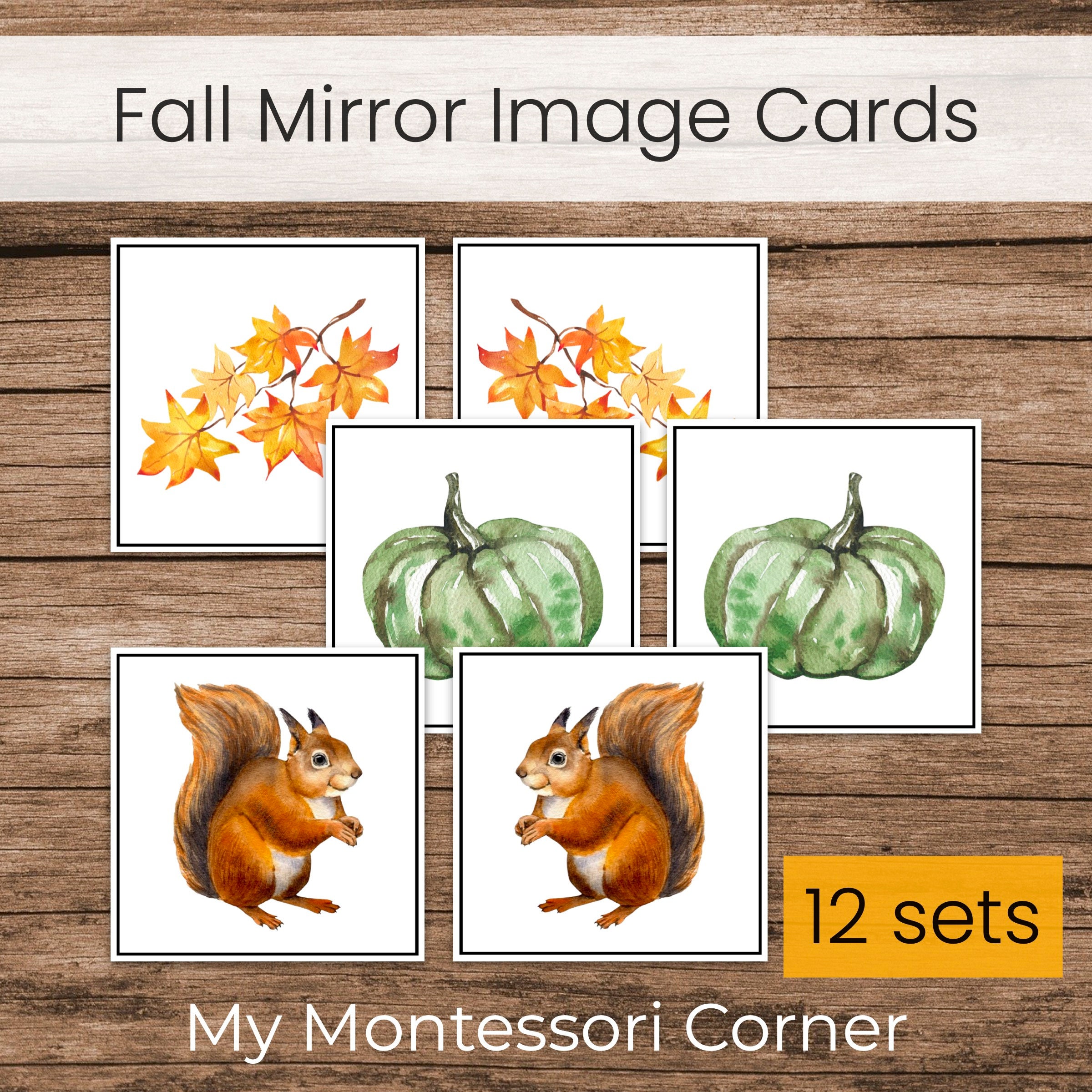 Fall Preschool Activity Bundle Montessori Autumn Unit - Etsy