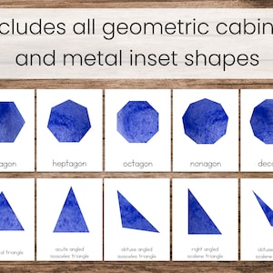 Montessori Geometric Shapes 3-part Cards and Control Chart: Homeschool ...