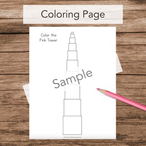 Montessori Pink Tower Printable Activities - Etsy