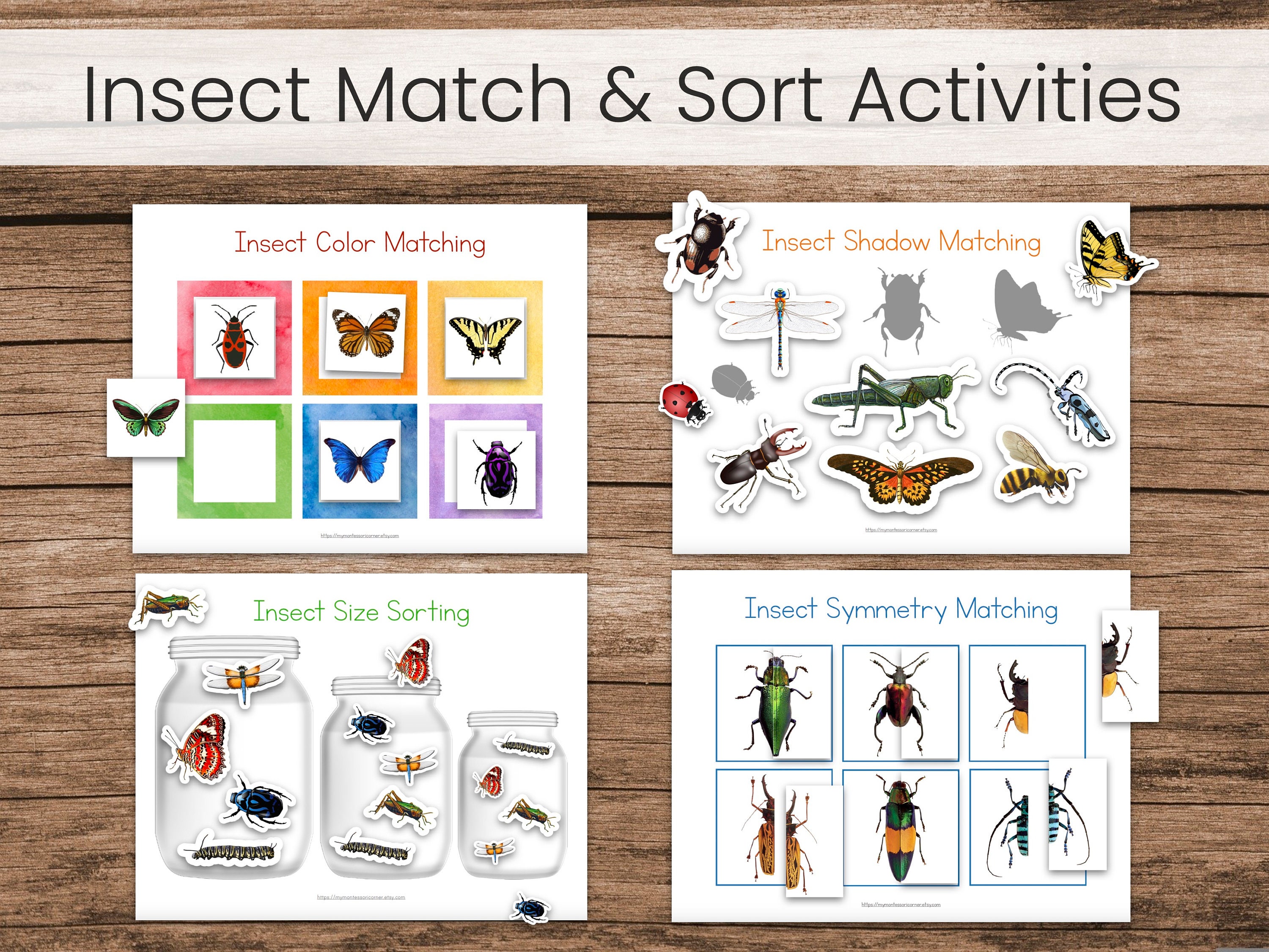 Insects Activity Bundle (montessori Preschool Printable Unit) - Etsy