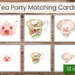 Tea Party Preschool Matching Cards and Memory Game Printable - Etsy