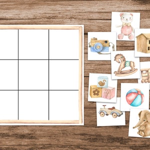 Toys Pattern Matching Cards preschool Printable Learning - Etsy