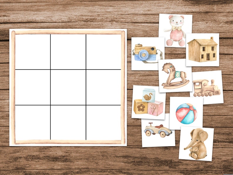 Toys Pattern Matching Cards preschool Printable Learning - Etsy