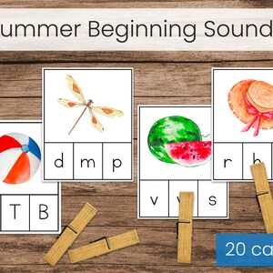 Summer Preschool Activity Bundle (montessori Printable Materials) - Etsy