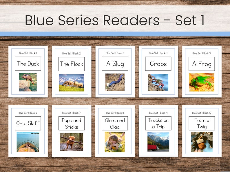 Montessori Blue Series Readers Set 1 decodable Phonetic - Etsy