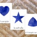 SPANISH Geometric Shapes 3 Part Cards, Watercolor: Montessori ...
