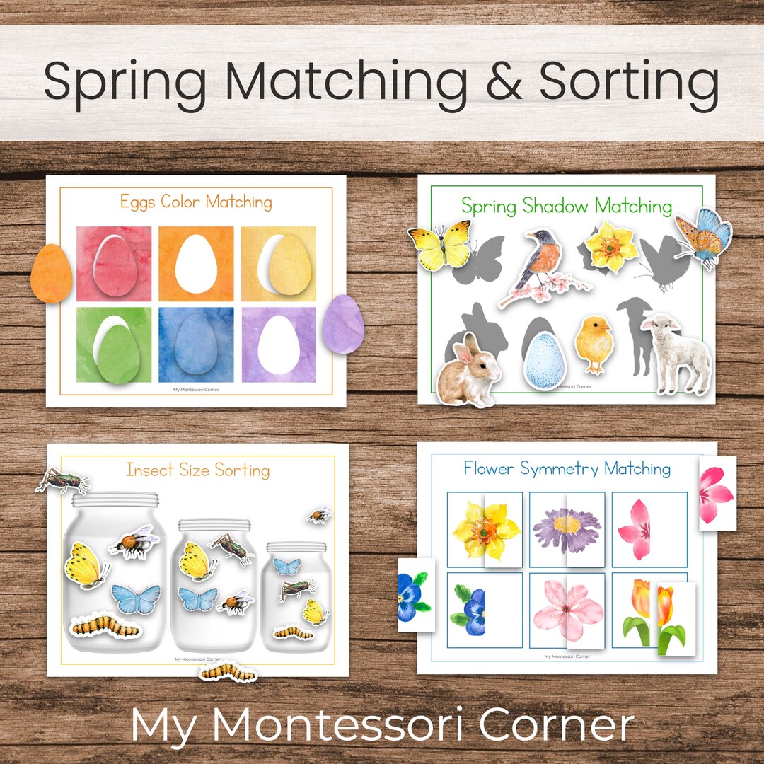 Spring Busy Binder, Preschool Matching Activities Printable - Updated ...