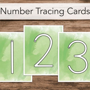 Number Tracing Cards: Montessori Sandpaper Numbers homeschool - Etsy