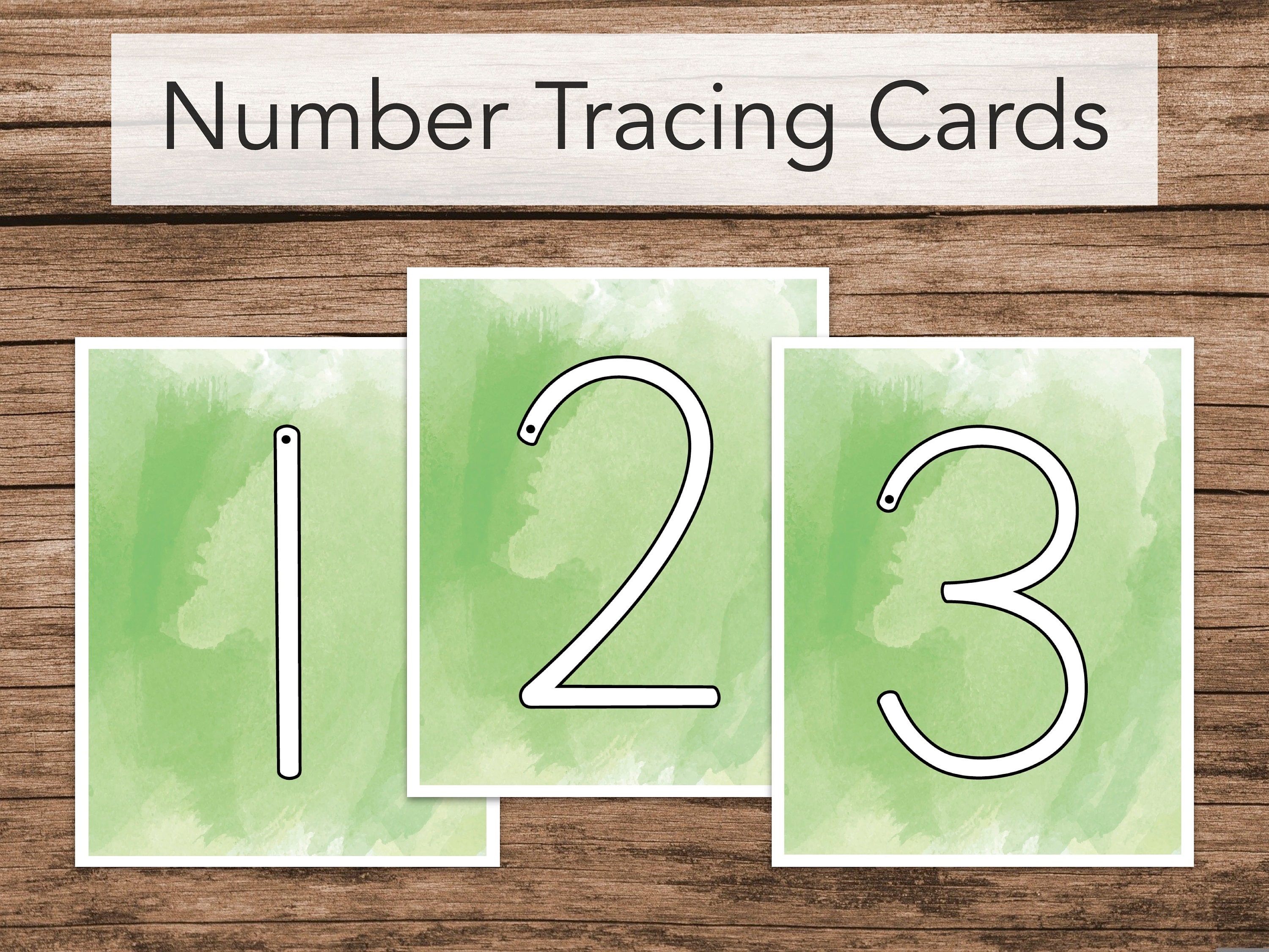 Number Tracing Cards: Montessori Sandpaper Numbers homeschool - Etsy