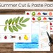 Summer Cut and Paste Activity Pack preschool Fine Motor - Etsy