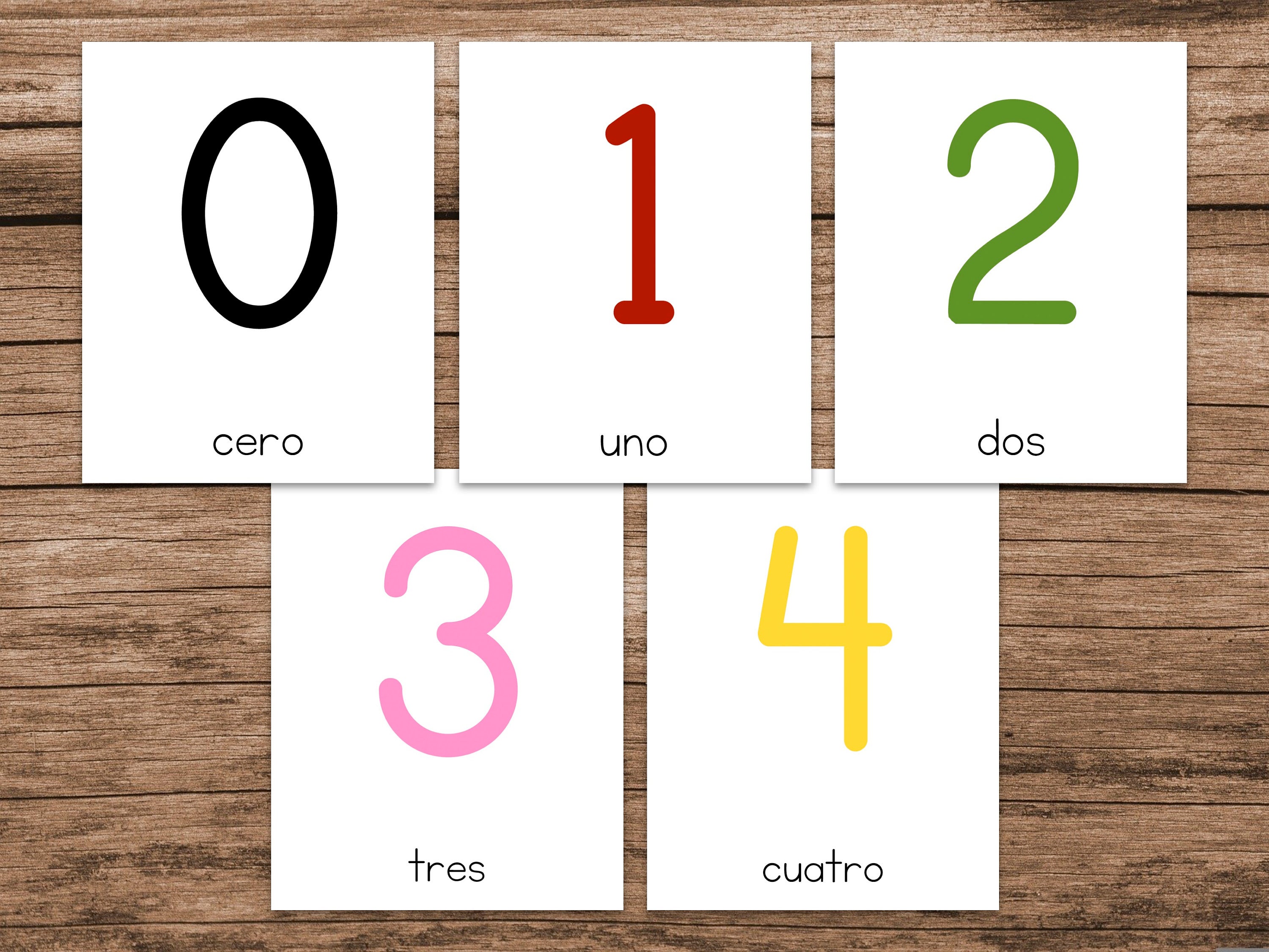 Spanish Number 3-part Cards (printable Montessori Materials) - Etsy
