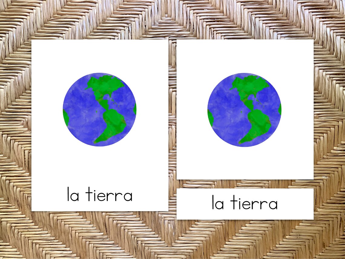 SPANISH Nature 3-part Cards: Montessori Preschool and Homeschool ...