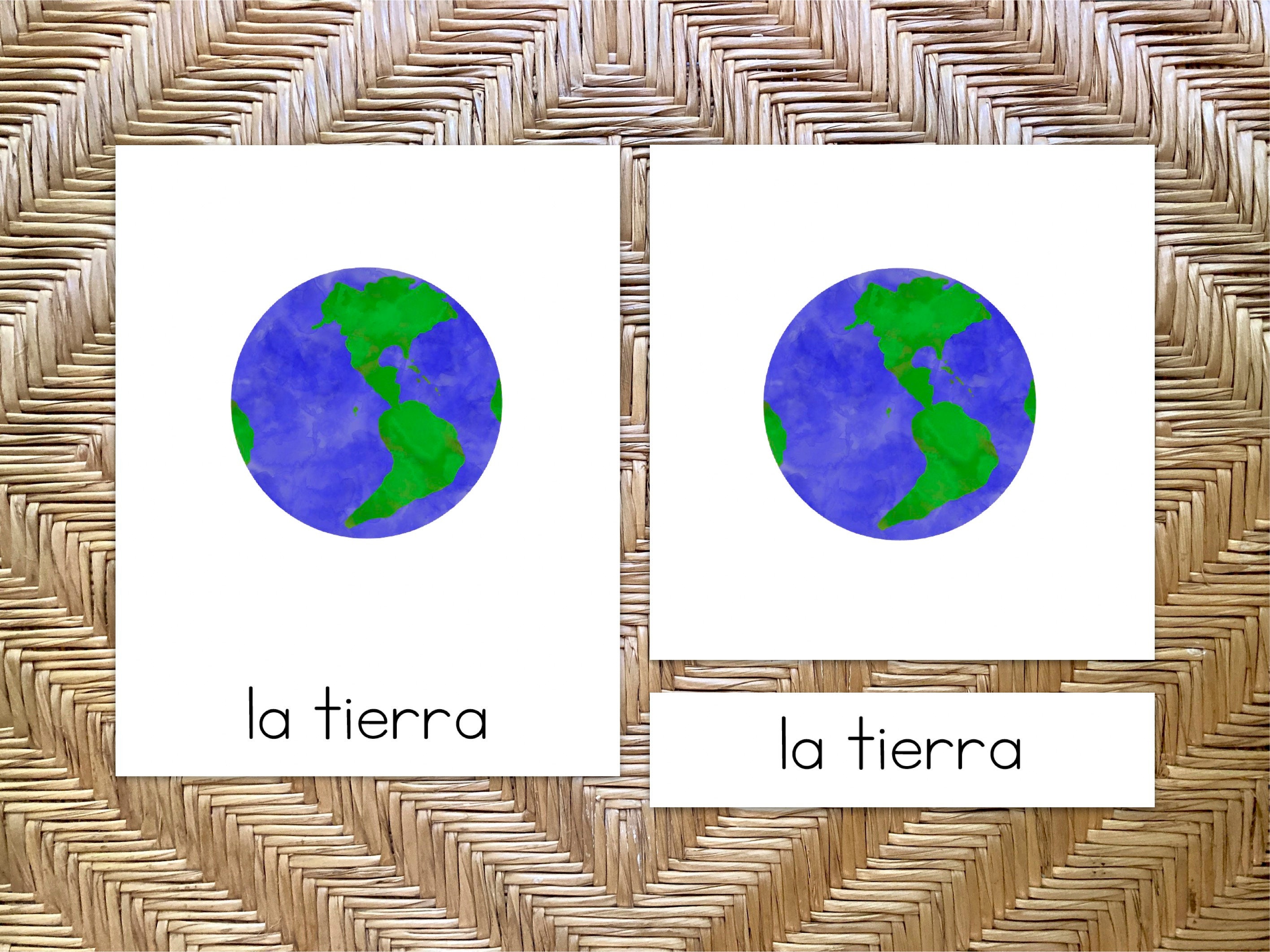 SPANISH Nature 3-part Cards: Montessori Preschool and Homeschool ...