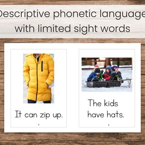 Winter CVC Decodable Readers (montessori Pink Series Books) - Etsy