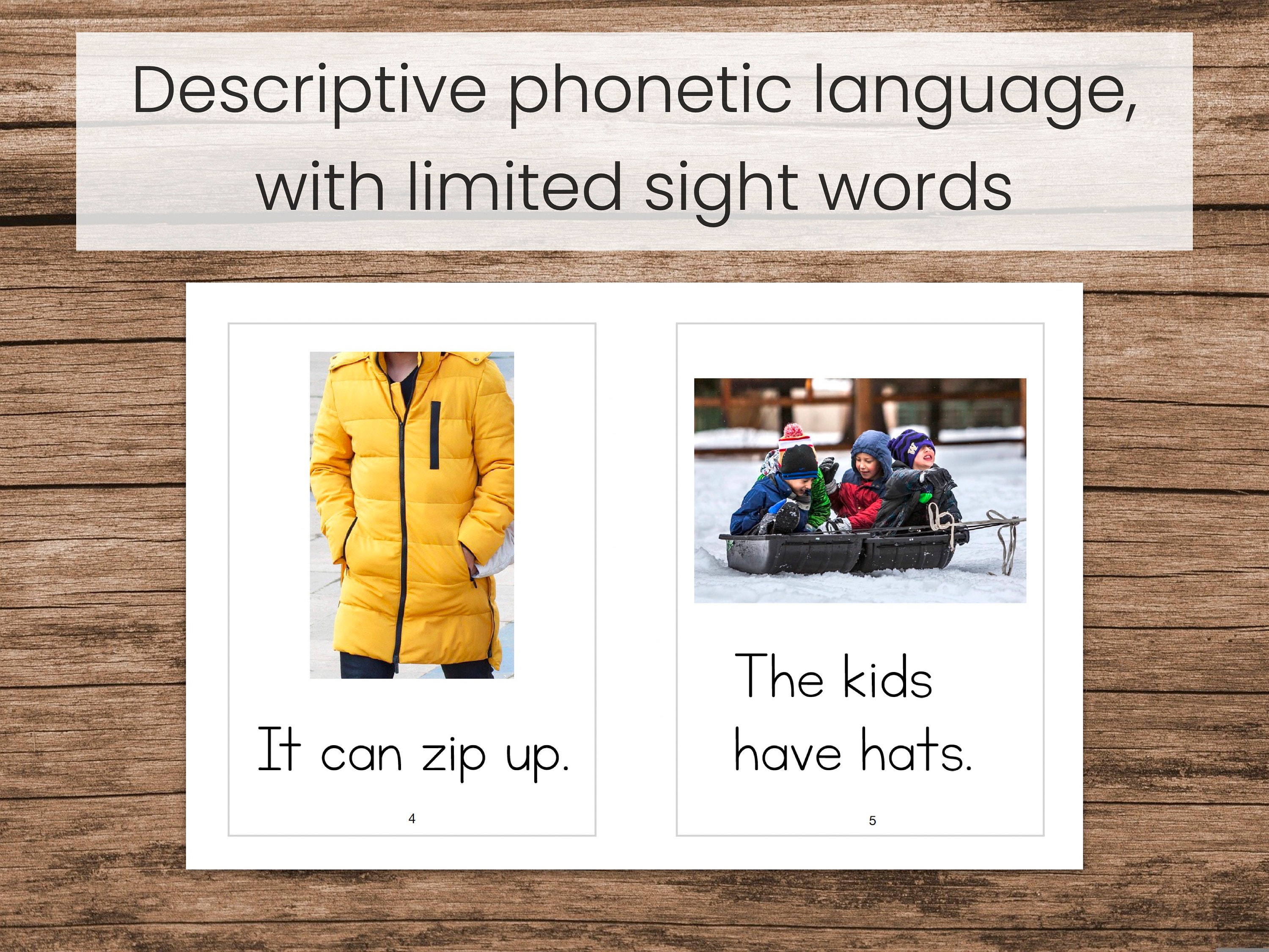 Winter CVC Decodable Readers (montessori Pink Series Books) - Etsy