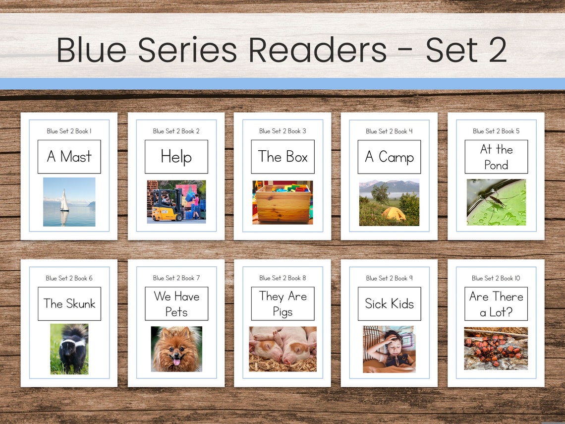 Blue Series Readers Set 2 montessori Phonics Books Consonant - Etsy