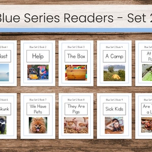Blue Series Readers Set 2 montessori Phonics Books Consonant - Etsy