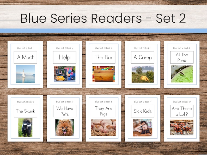 Blue Series Readers Set 2 montessori Phonics Books Consonant - Etsy