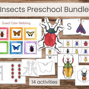 Insects Activity Bundle (montessori Preschool Printable Unit) - Etsy