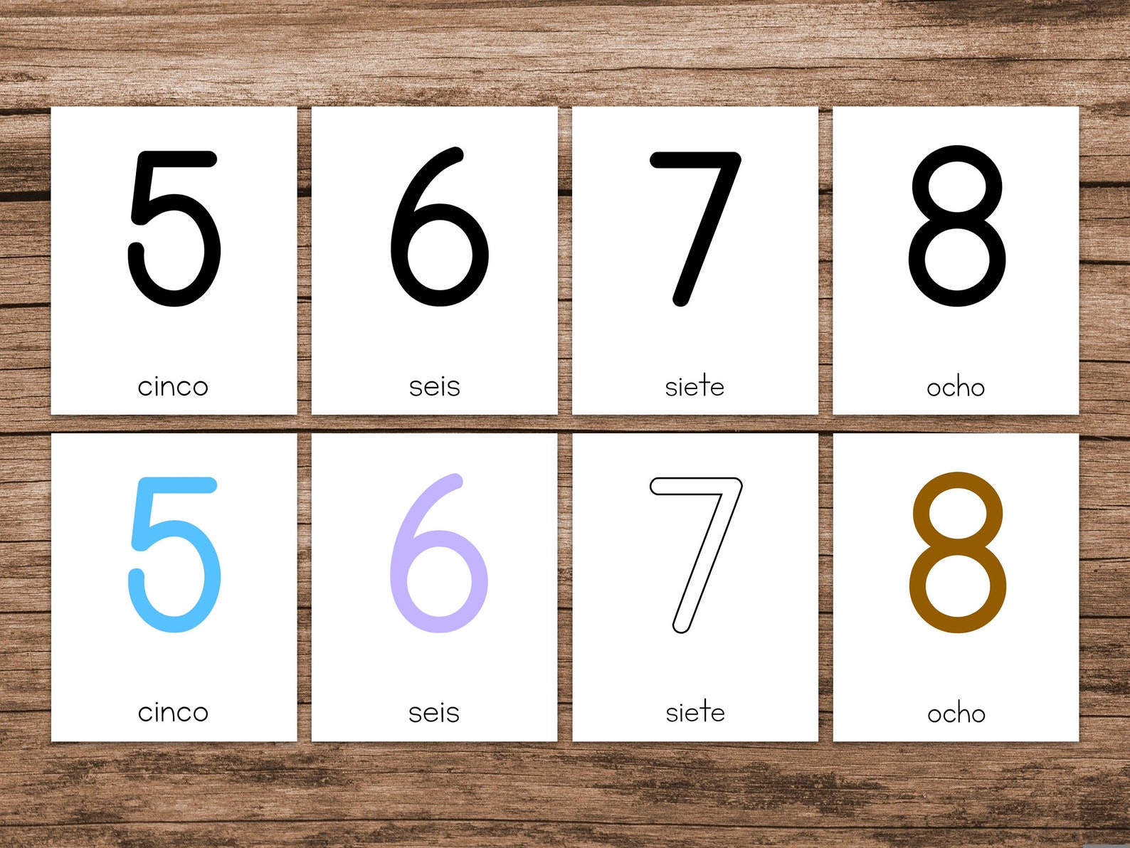 Spanish Number 3-part Cards (printable Montessori Materials) - Etsy