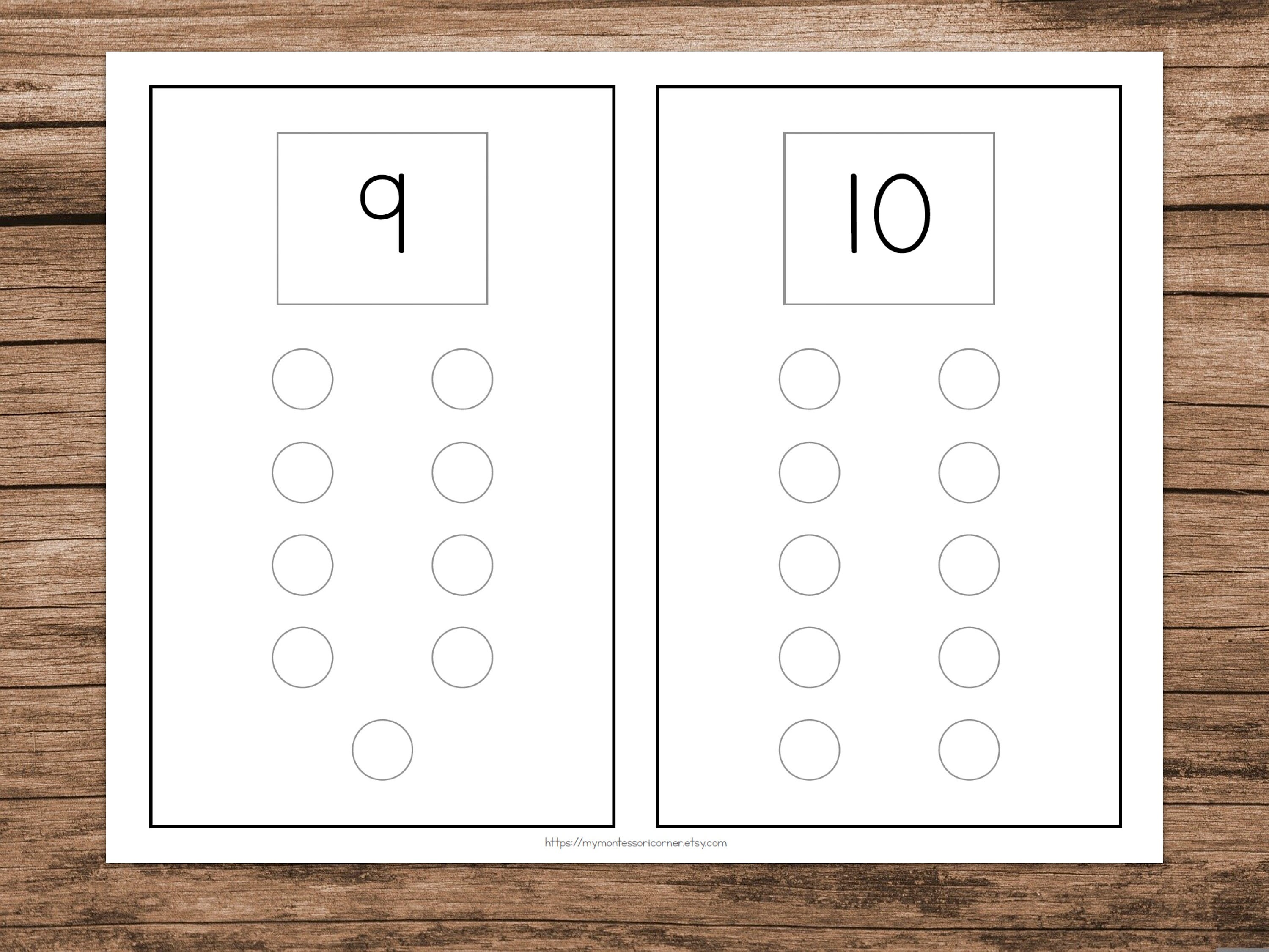 Bees & Flowers Numbers and Counters Activity (montessori Preschool Math ...