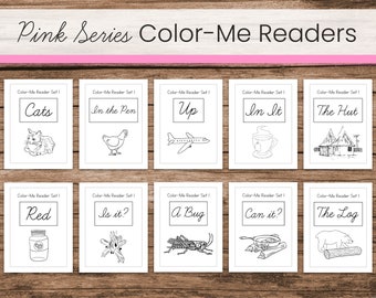 CURSIVE Pink Series Readers Bundle (montessori CVC Reading Books) - Etsy