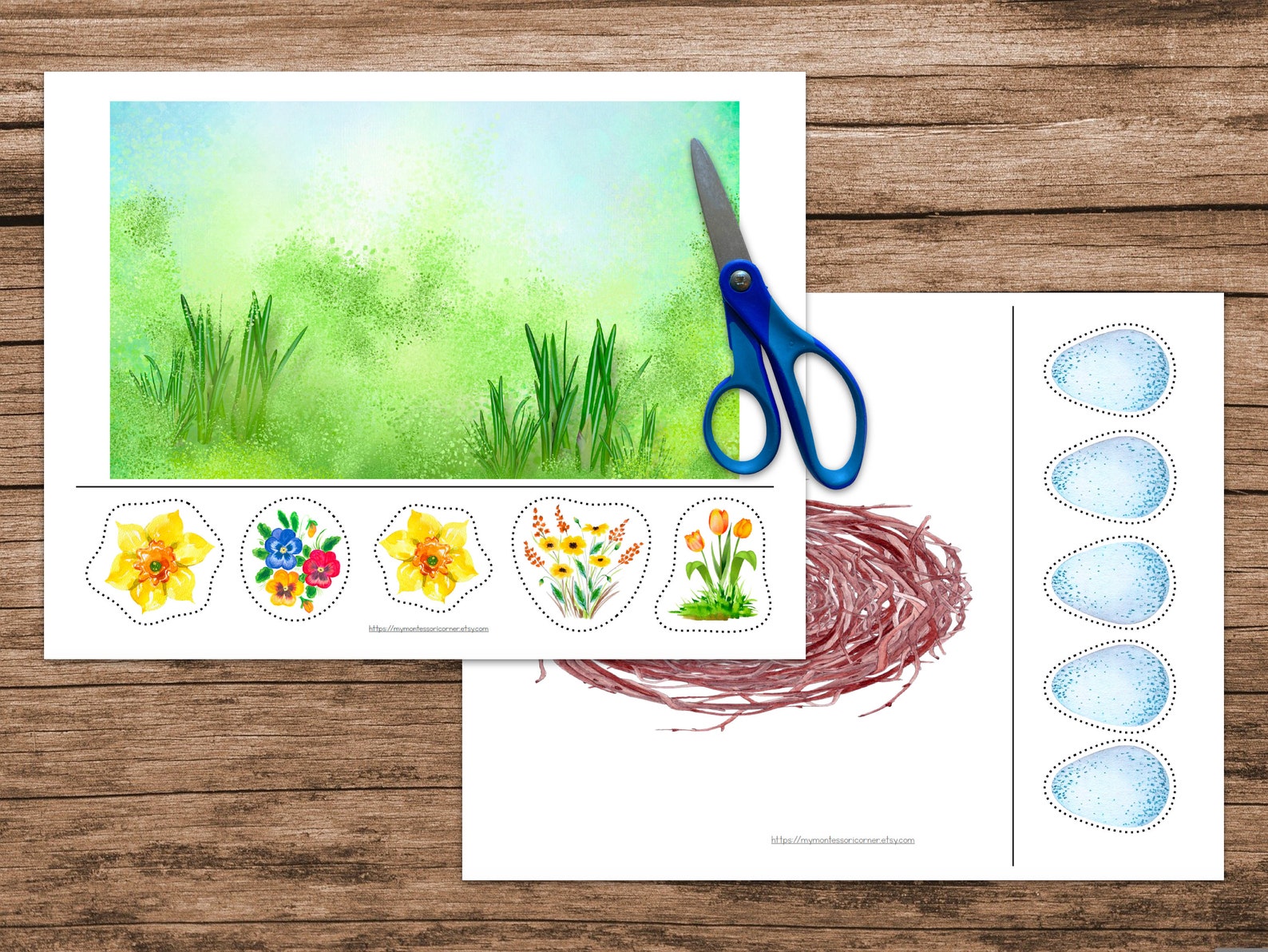 Spring Cut and Paste Activity Pack (preschool Fine Motor Printables) - Etsy
