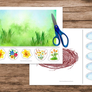 Spring Cut and Paste Activity Pack (preschool Fine Motor Printables) - Etsy