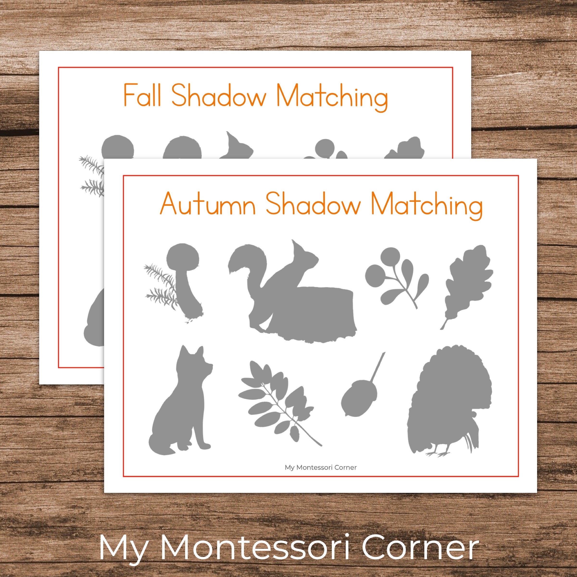 Seasons of the Year Shadow Matching and Sorting Mats preschool Learning ...