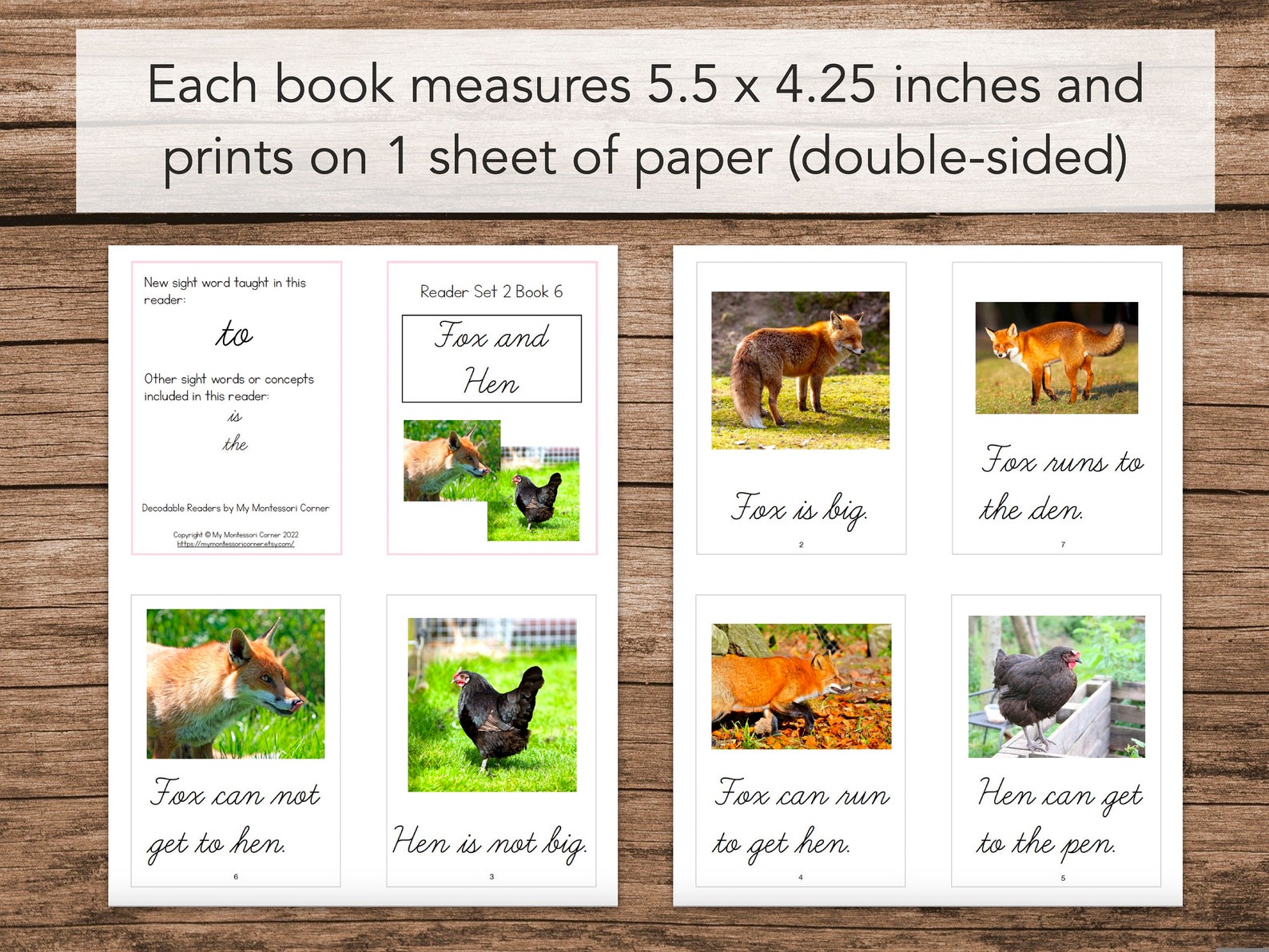 CURSIVE Pink Series Readers Set 2 (montessori CVC Reading Books) - Etsy