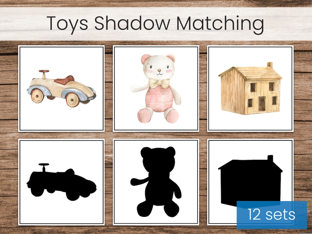 Montessori Toys Shadow Matching Cards Activity (preschool Printable) - Etsy
