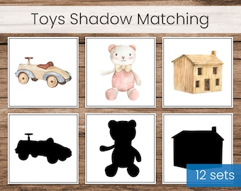 Friendship Shadow Matching Cards Child Inspired Printables Digital ...