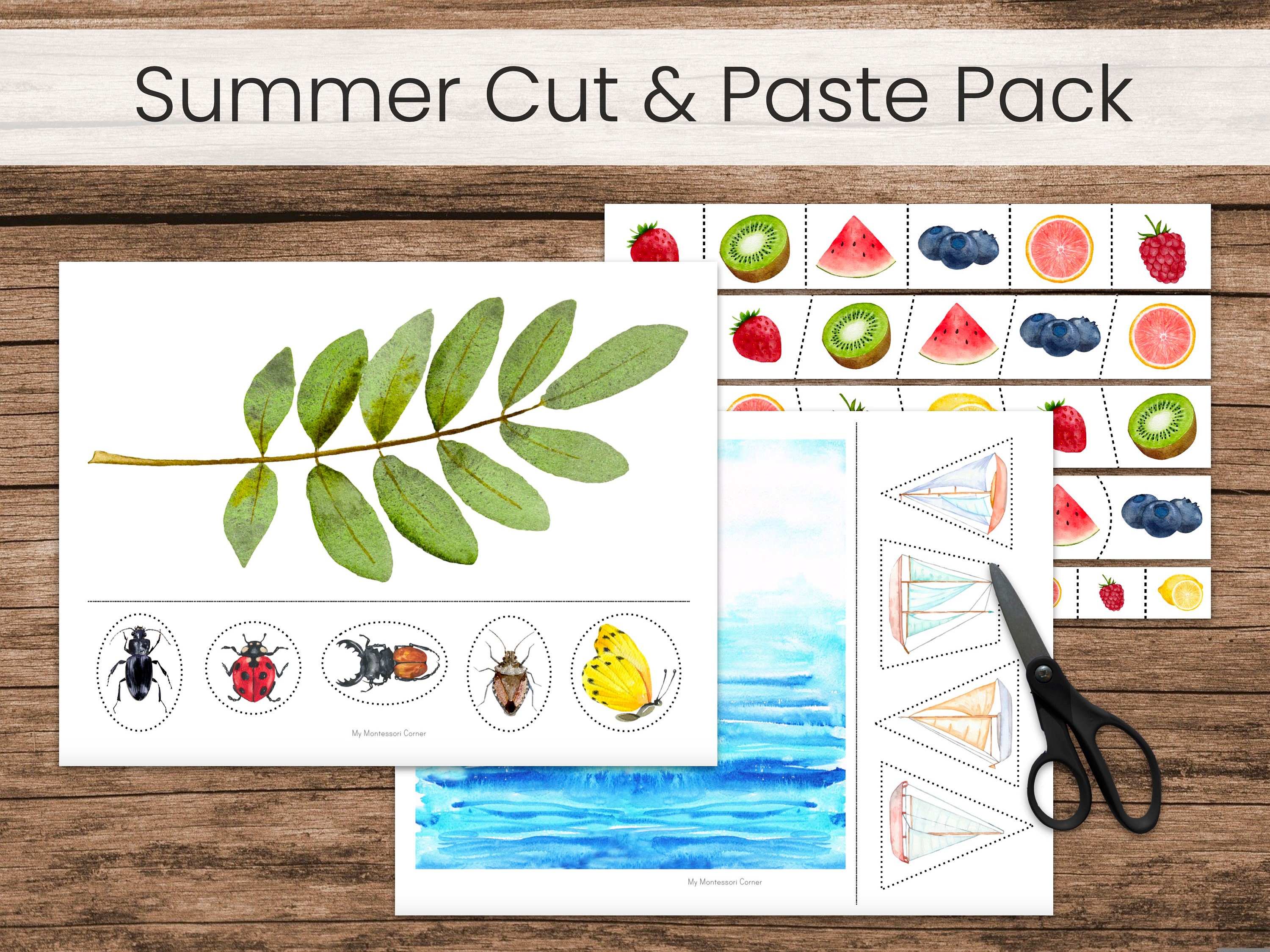 Summer Preschool Activity Bundle montessori Printable - Etsy