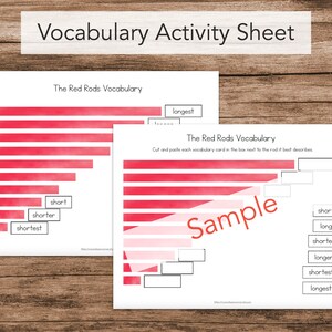 Montessori Red Rods Printable Activities - Etsy