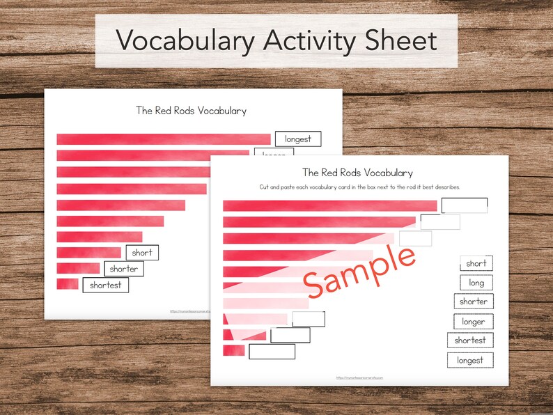 Montessori Red Rods Printable Activities - Etsy