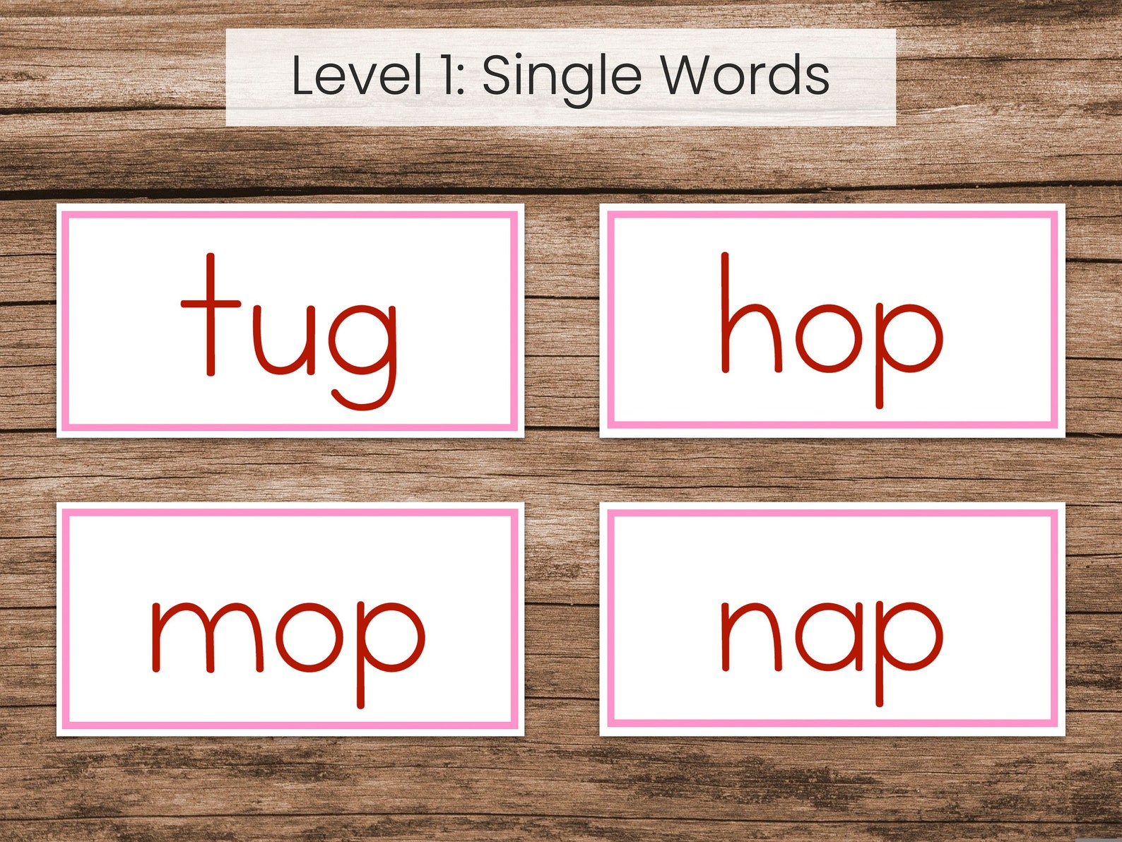 CVC Command Cards Reading Game (A Montessori Pink Series Printable) - Etsy