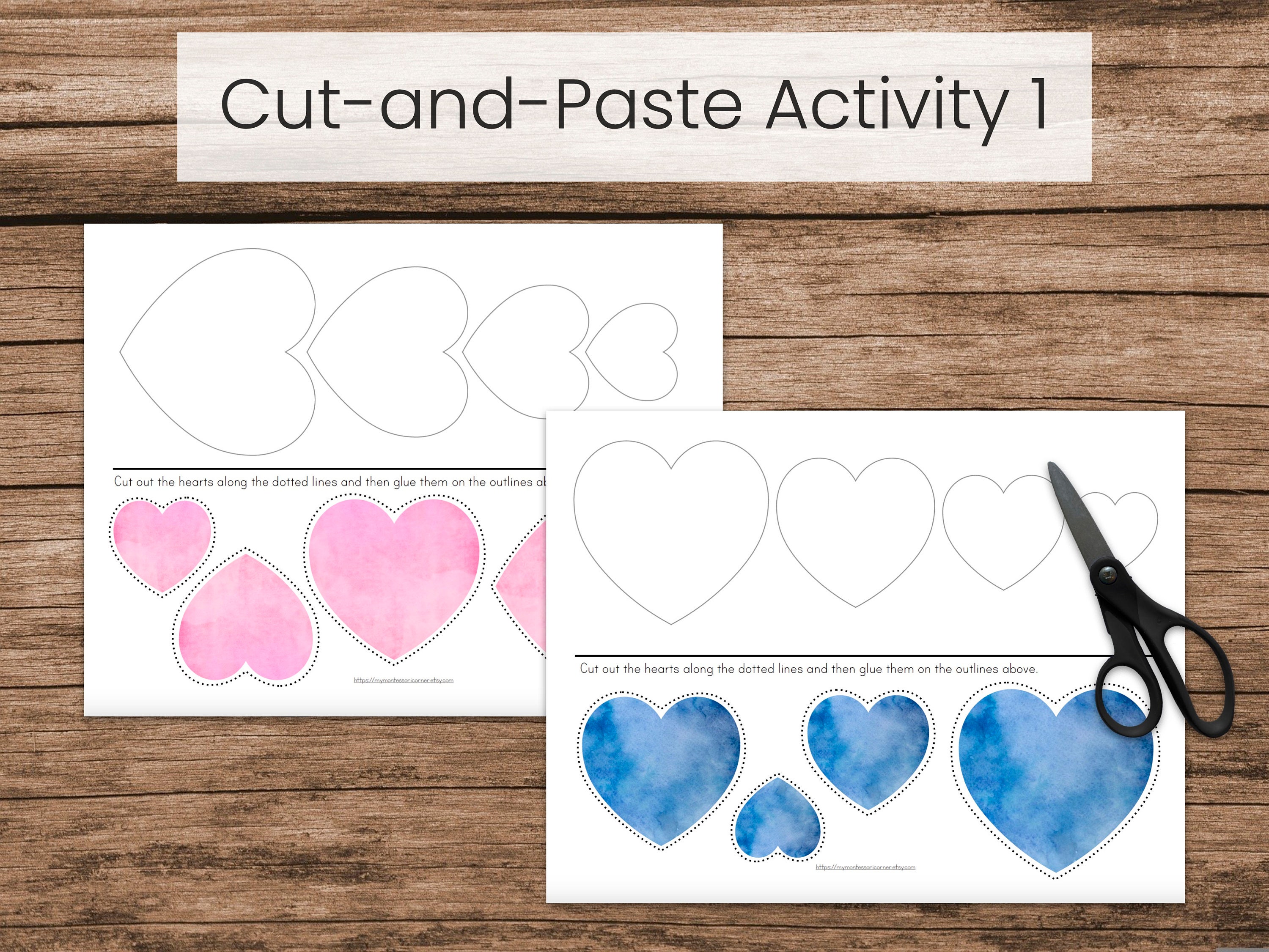 Hearts Fine Motor Activities montessori Preschool Printables - Etsy