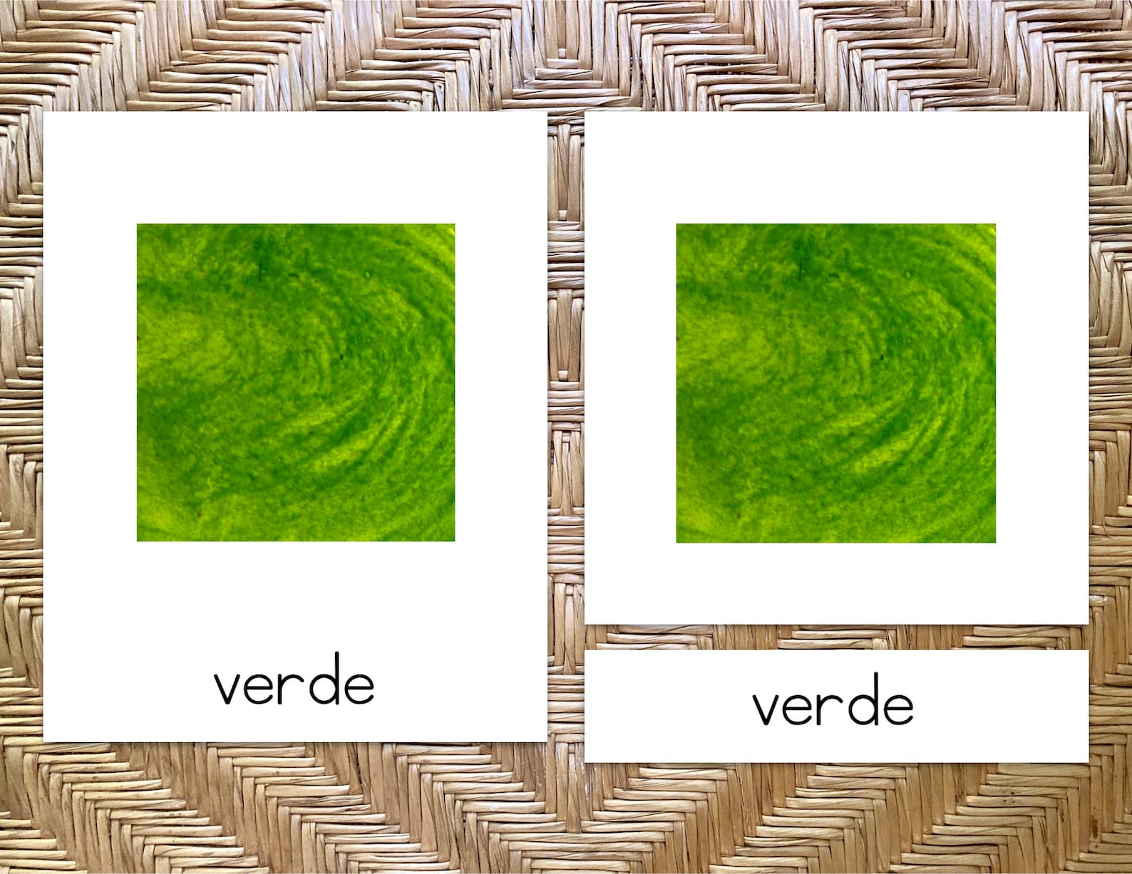 SPANISH Colors Montessori 3 Part Cards, Watercolor - Etsy