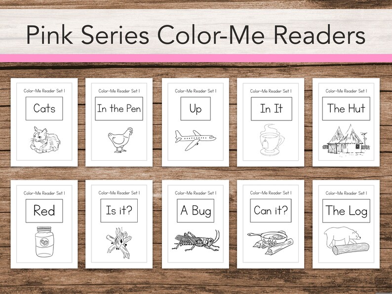 Pink Series Color-me Readers (montessori Decodable Reading Books) - Etsy