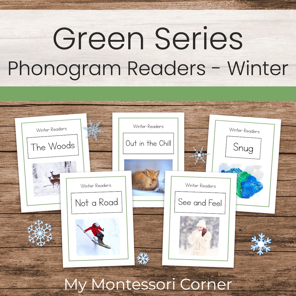 Winter Reading Bundle (montessori Pink, Blue and Green Series) - Etsy
